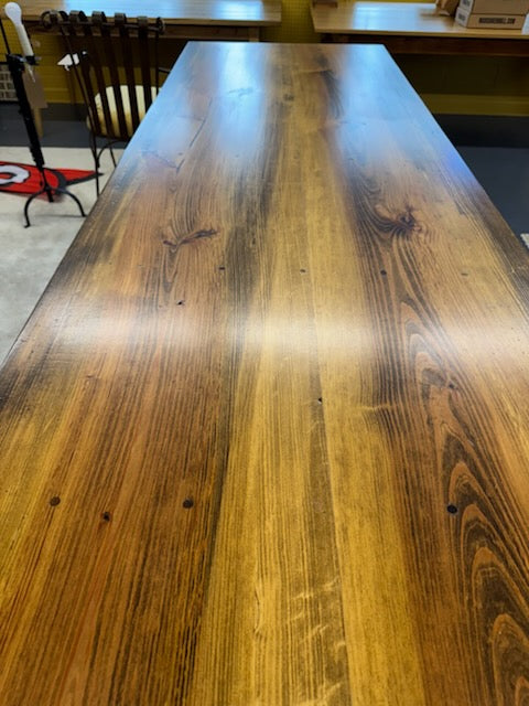 Kitchen Island, mid level shelf- 90 x 30 x 36" tall - Yellow Pine ...