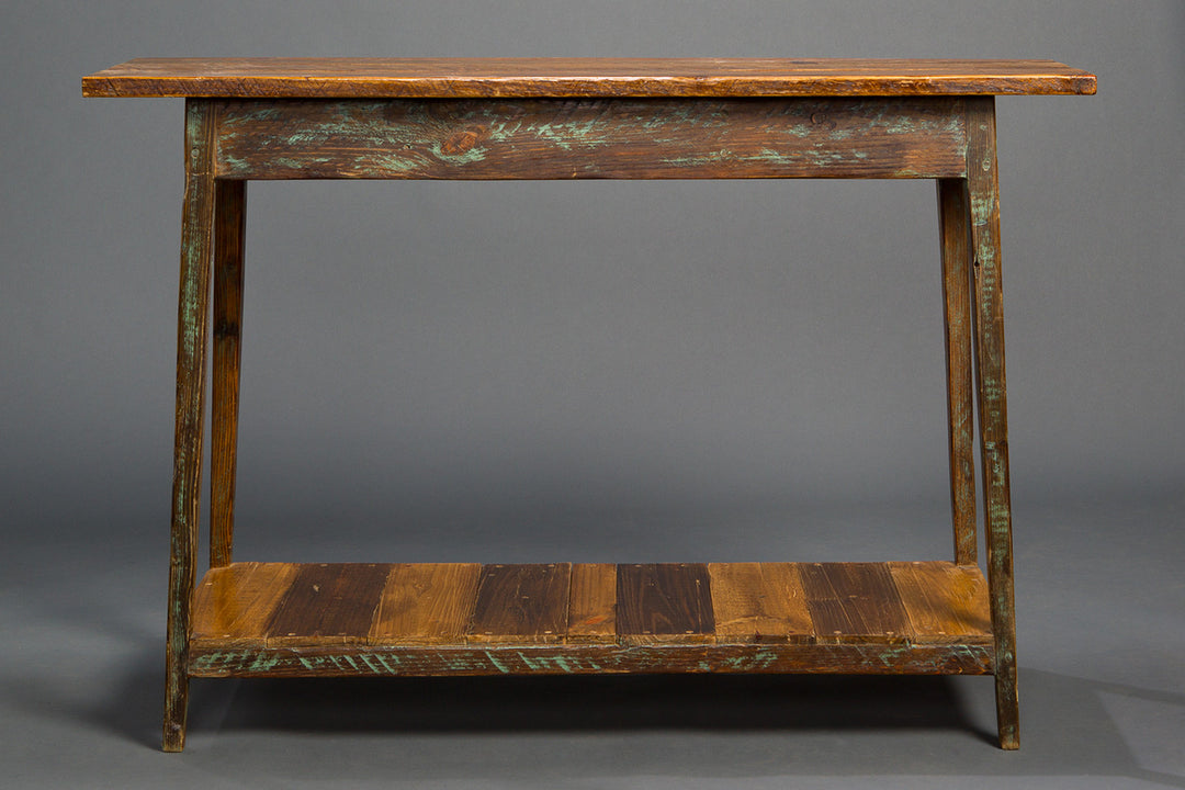 Heart Pine Console Table with Shelf – Landrum Tables