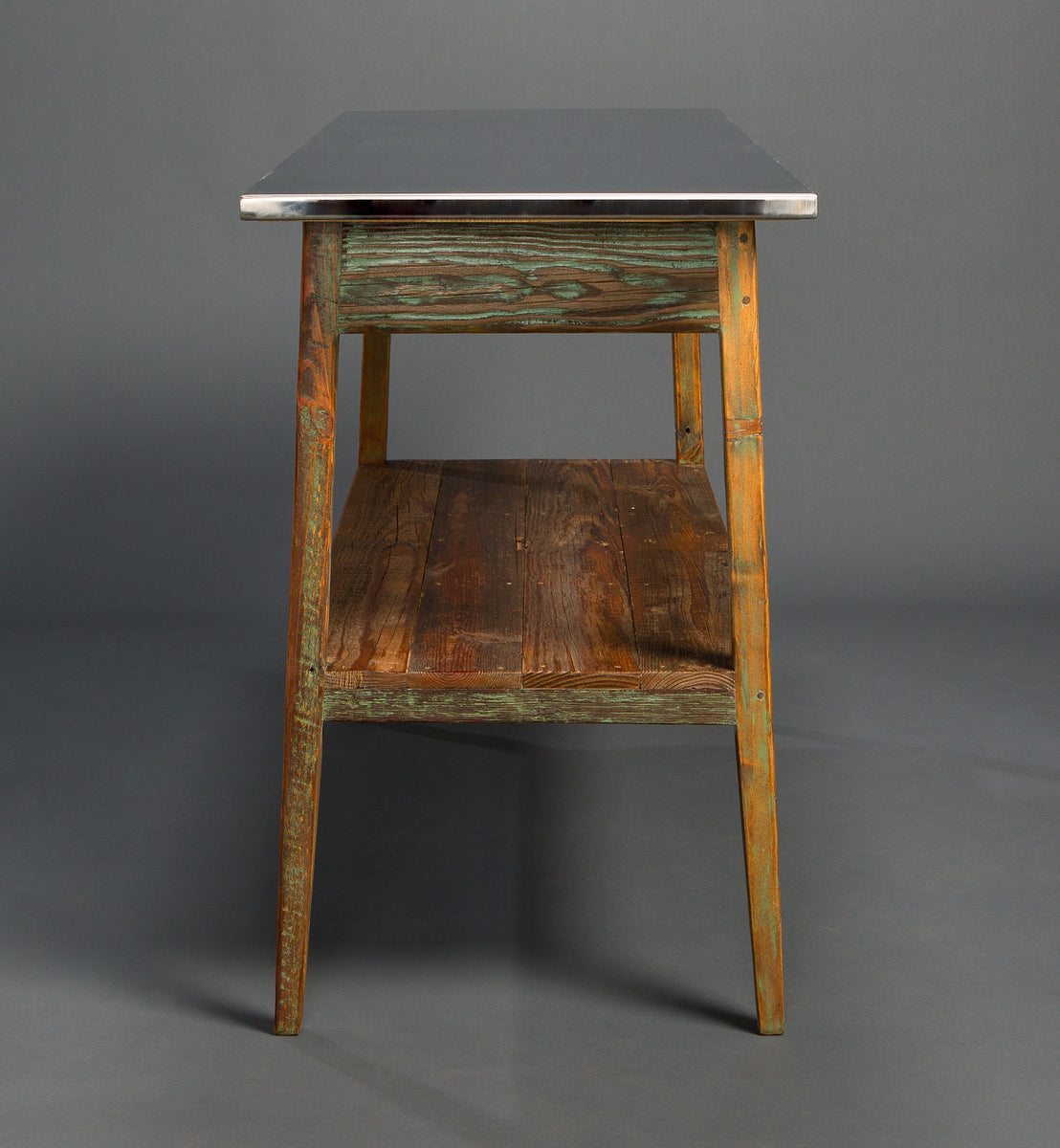 Island, Stainless Steel top Kitchen Island / Server with Shelf ...